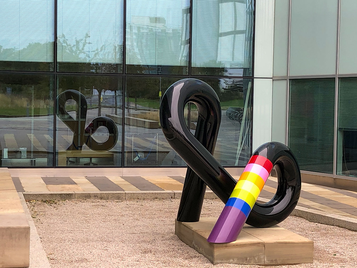 Ampersand by Sam Shendi exhibited outside the LMB - MRC Laboratory of ...